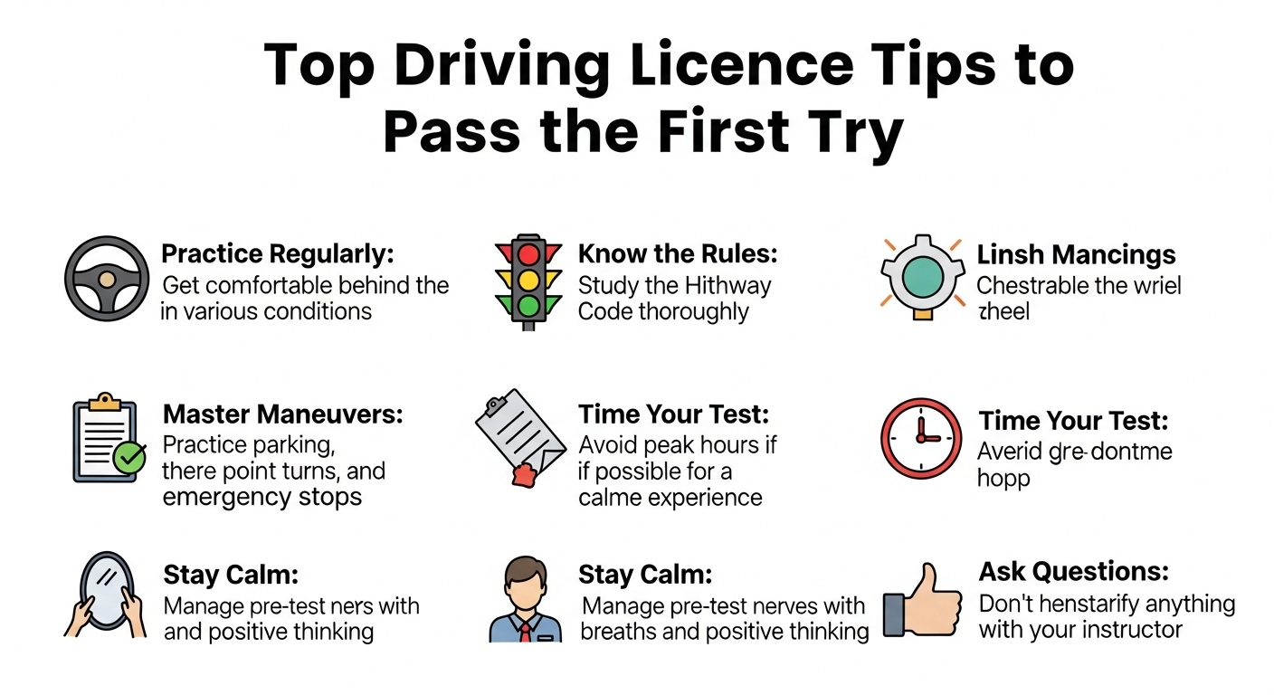 Top Driving Licence Tips to Pass First Try